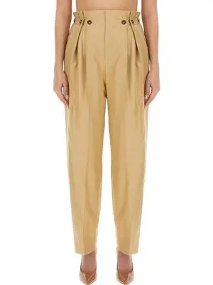 Victoria Beckham Gathered Waist Pants - Beige