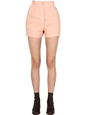 Aspesi Wide Leg Shorts - Powder