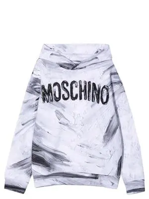 Moschino Cotton Hooded Sweatshirt - White