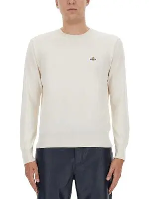VIVIENNE WESTWOOD Logo Jersey - Ivory