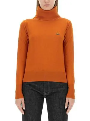 VIVIENNE WESTWOOD Giulia Turtleneck Jersey - Orange