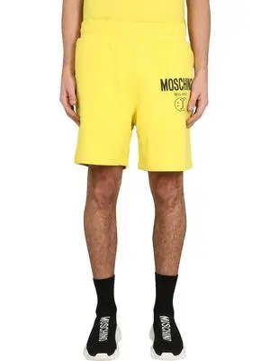 Moschino Bermuda Shorts With Logo - Yellow