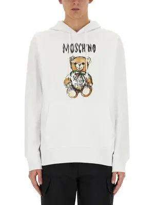 Moschino Teddy Print Sweatshirt - White