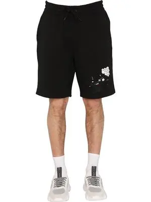Moschino Comics Characters Bermuda - Black
