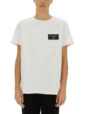 Balmain T Shirt With Logo - White