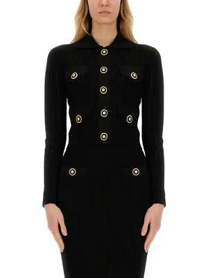 Balmain Knitted Cardigan - Black