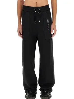 Balmain Jogging Pants With Logo - Black