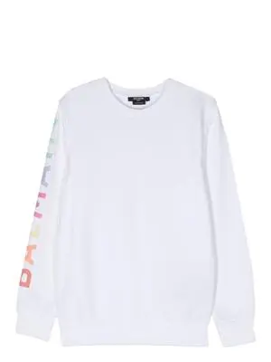 Balmain Crewneck Sweatshirt With Logo - White