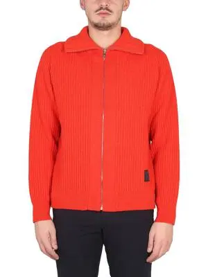 Paul Smith Zippered Cardigan Orange