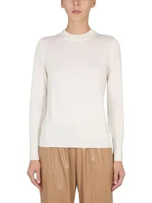 BOSS Cashmere Cross-neck Sweater - White