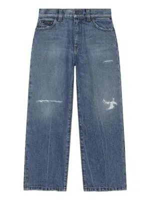 Dolce & Gabbana Worn Effect Jeans - Denim