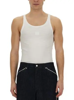 Dolce & Gabbana Ribbed Tank Top - White