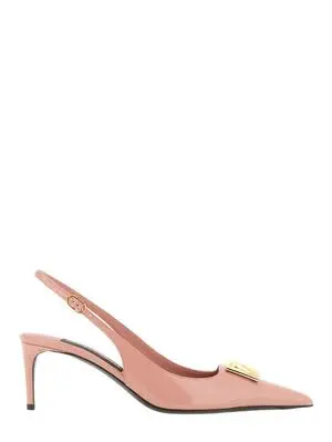 Dolce & Gabbana Leather Slingback Heels - Pink