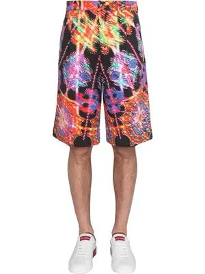 Dolce & Gabbana Bermuda Shorts With Print - Multicolour
