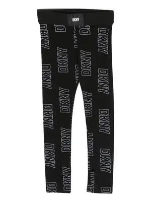Dkny Allover Logo Leggings - Black