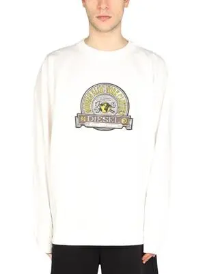 DIESEL® Logo Patch Sweatshirt - White