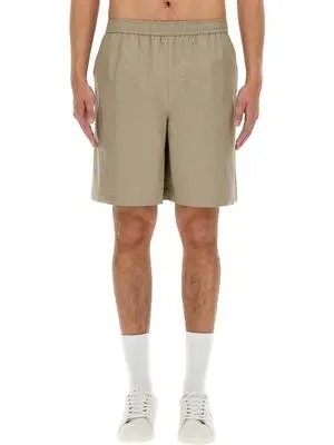 Fred Perry Cotton Bermuda Shorts - Beige