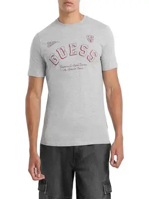 Guess Slim Fit Organic Cotton Logo Graphic T-shirt - Grey