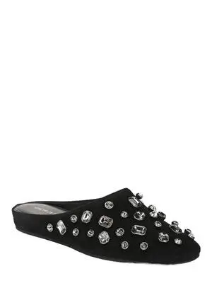Veronica Beard Narcisa Crystal Embellished Mule - Black