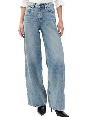 RAG & BONE Featherweight Sofie High-Waist Wide-Leg Jeans