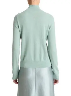 Vince Turtleneck Cashmere Sweater - Aloe Stone
