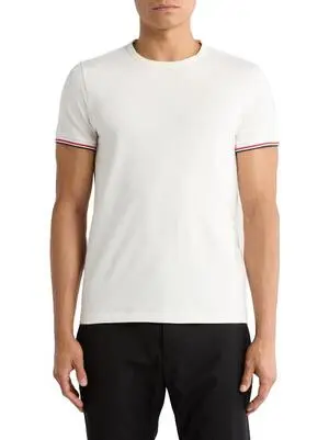 Moncler Slim Fit Stretch Cotton T-shirt - Ivory