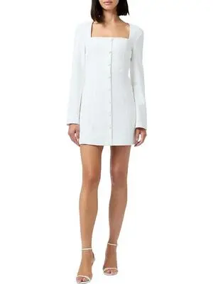 French Connection Whisper Square Neck Mini Sheath Dress - Summer White