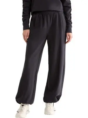 Zella Cinch Cord Hem Sweatpants - Black