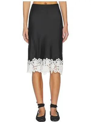 Lioness Anchored Midi Skirt - Noir