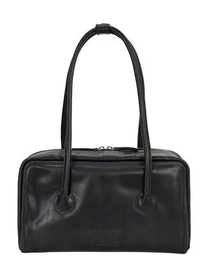 MARGESHERWOOD Boston Leather Shoulder Bag Black Pull-up