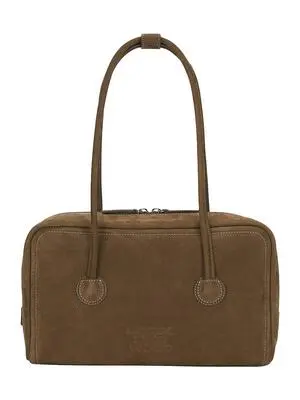 MARGESHERWOOD Boston Leather Shoulder Bag Chestnut Nubuck