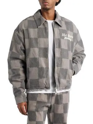 DIET STARTS MONDAY Dylan Checker Jacket - Checkered Grey