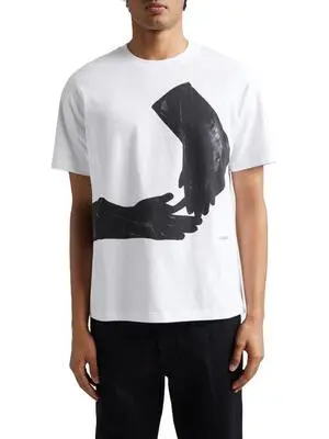 Givenchy Regular Fit Gloves Trompe L'oeil Print T-shirt - White
