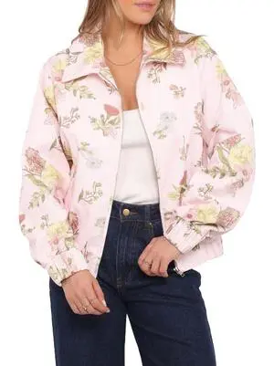 PETAL & PUP Floral Twill Jacket - Pale Pink Floral