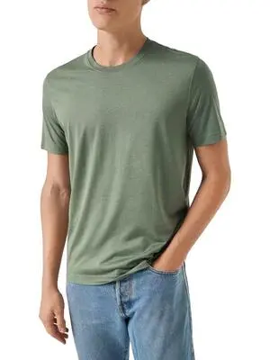 Eton Silk & Cotton T-shirt - Dark Green