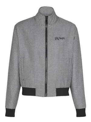 Balmain Houndstooth Wool Jacket - Black
