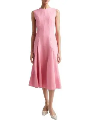 EMILIA WICKSTEAD Benicia Wool Crepe Midi Dress