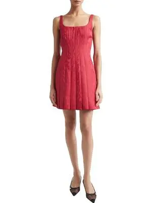 EMILIA WICKSTEAD Sascha Moiré Minidress - Red