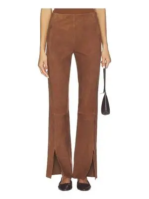 Theory Slit Pant - Caramel