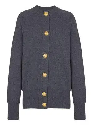 BALMAIN Buttoned Eco-Cashmere Cardigan