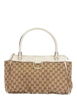 FWRD RENEW Gucci Abbey D-ring Tote Bag - Beige
