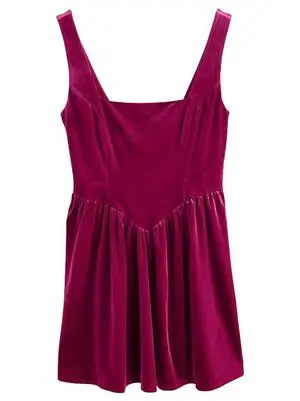 NEXT Square Neck Velvet Mini Dress