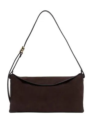 Madewell Suede Shoulder Bag - Dark Carob