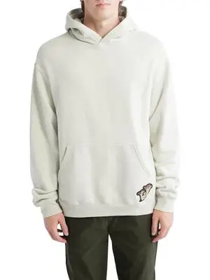 MALBON Fesque Oversize Foraging Fairways Cotton Fleece Hoodie Ivory