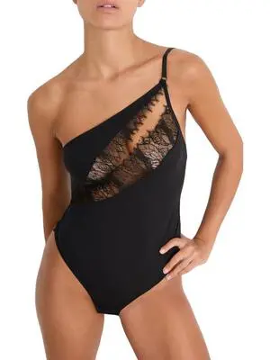 ETAM Mysterieuse Lace Inset Bodysuit - Black