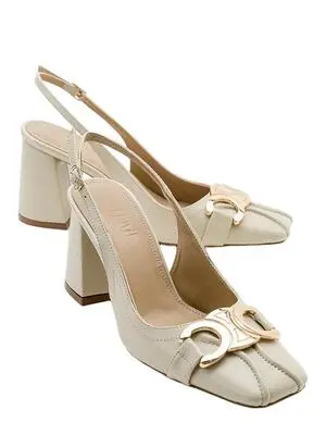 PROLOGUE SHOES Slingback Pumps Beige