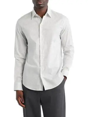 Emporio Armani Micro Dash Sport Shirt - Solid White