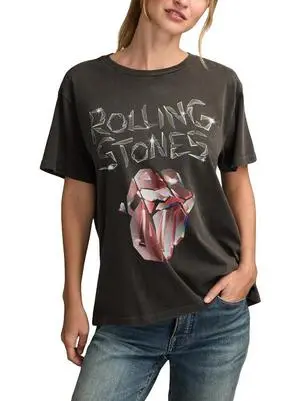Lucky Brand Rolling Stones Graphic Relaxed T-shirt - Jet Black