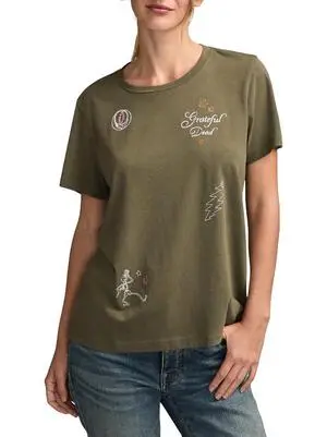 Lucky Brand Grateful Dead Embroidered T-shirt - Cypress