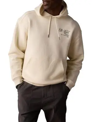 THE NORMAL BRAND Embroidered Fleece Hoodie - Ivory
